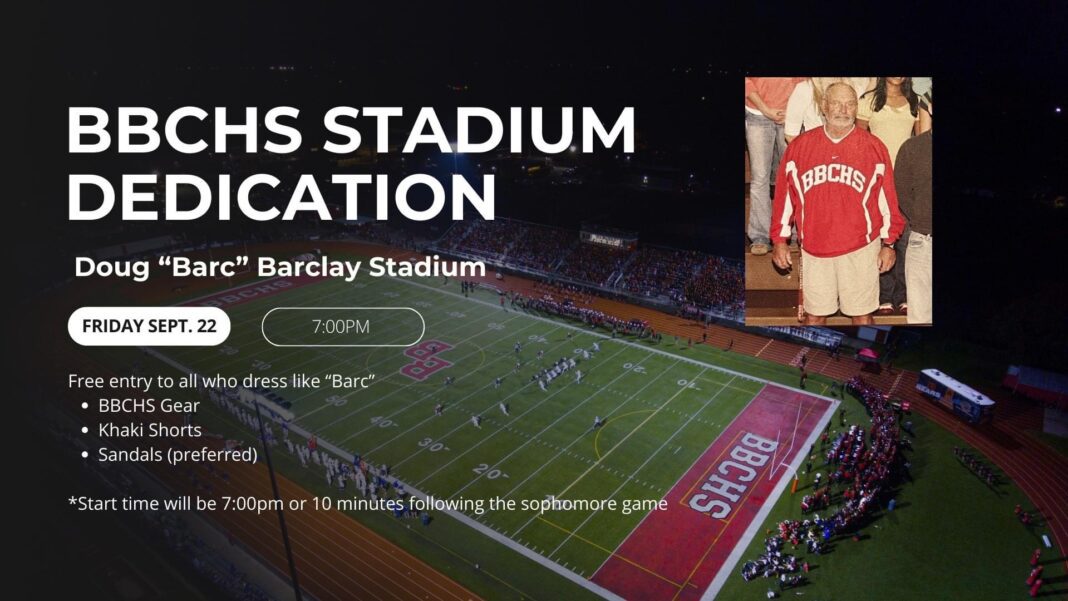 Dress Like a Legend: BBCHS Honors 'Barc' with Stadium Dedication Friday ...