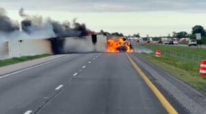 Indiana Traffic Alert: Fiery Crash Shuts Down I-65 Northbound Near Lowell Saturday Morning ...