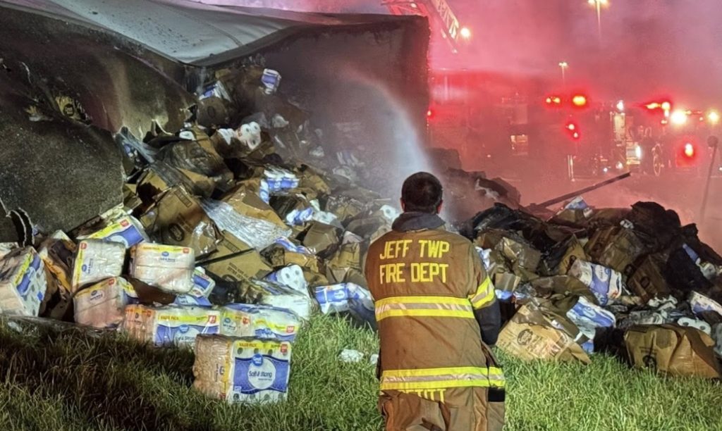 Fayette County, Ohio Traffic Alert: Semi Loaded With Toilet Paper Burns ...
