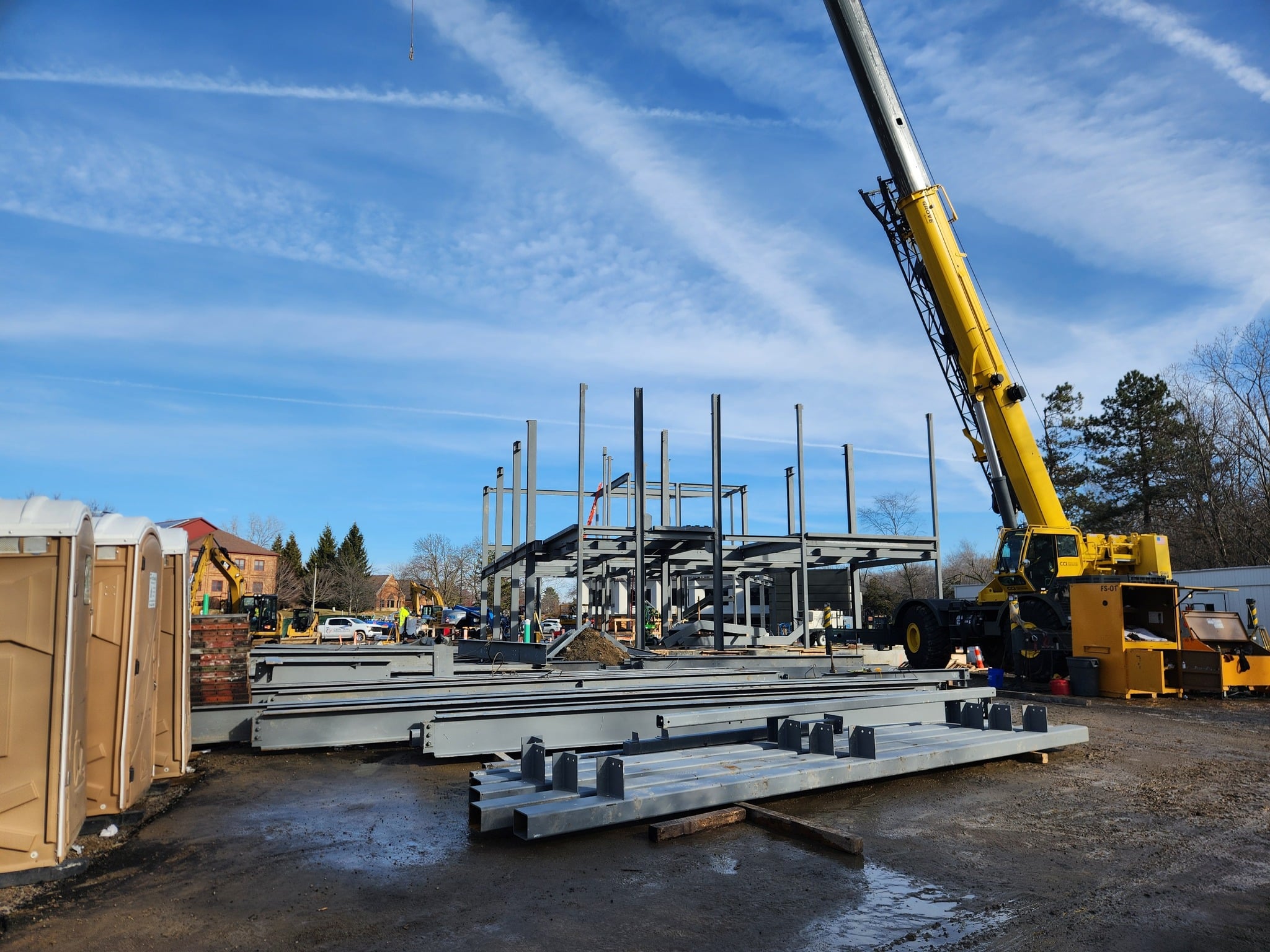 Ann Arbor, MI - Fire Station 4 Update Today: Steel Work Nearing ...